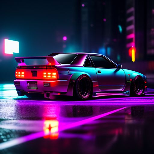 Nissan Skyline With Neon Lights