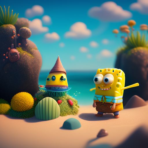 Spongebob At The Beach