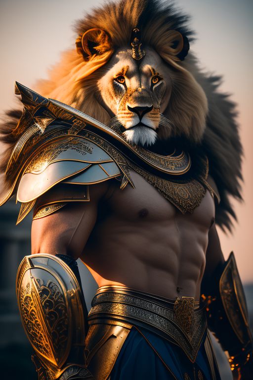 Lion With Armor Men