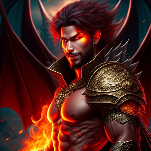 Half Dragon Half Human Male Drawing