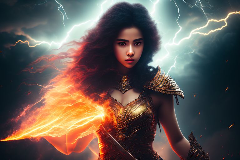 Lightning And Fire Wallpaper