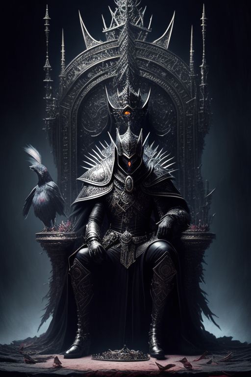 King Sitting On Throne Dark