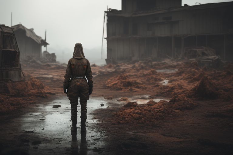 morphlin: A beautiful girl standing alone in the post apocalyptic world ...