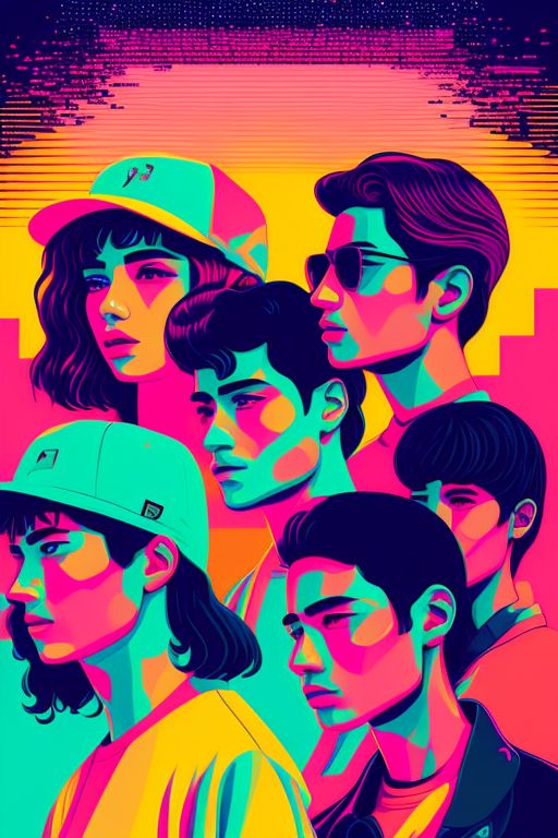 wicked-shrew483: A group of friends chilling in casual outfits, anime ...
