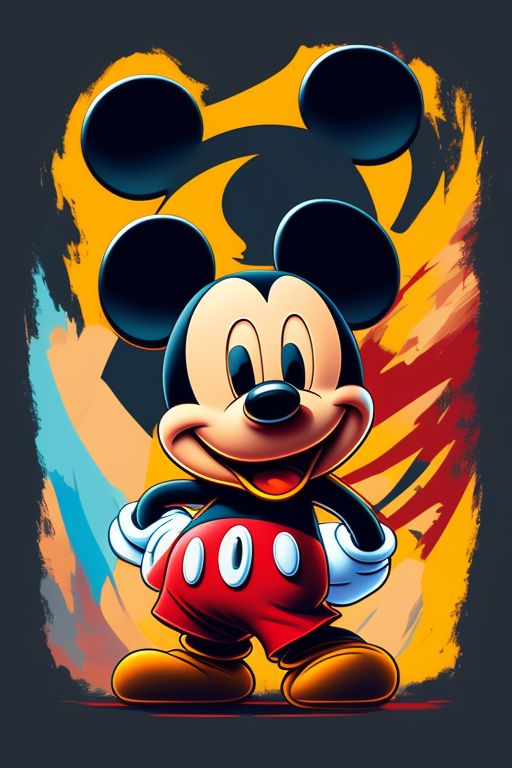 Mickey Mouse Oil Painting