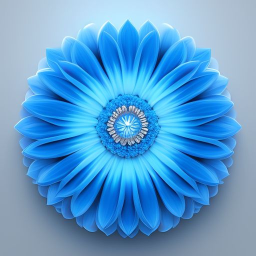 Blue Daisy Flower Drawing