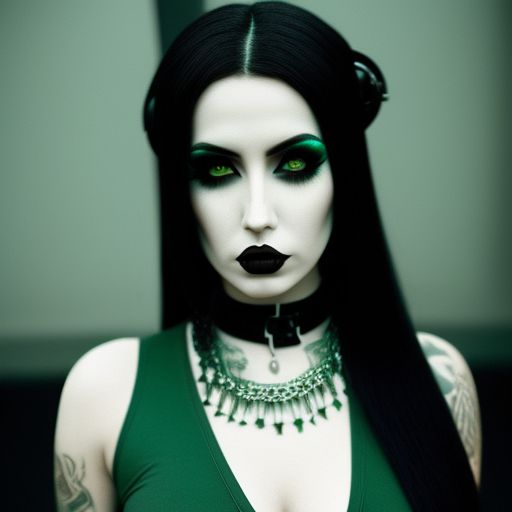Cyber Goth Makeup Green