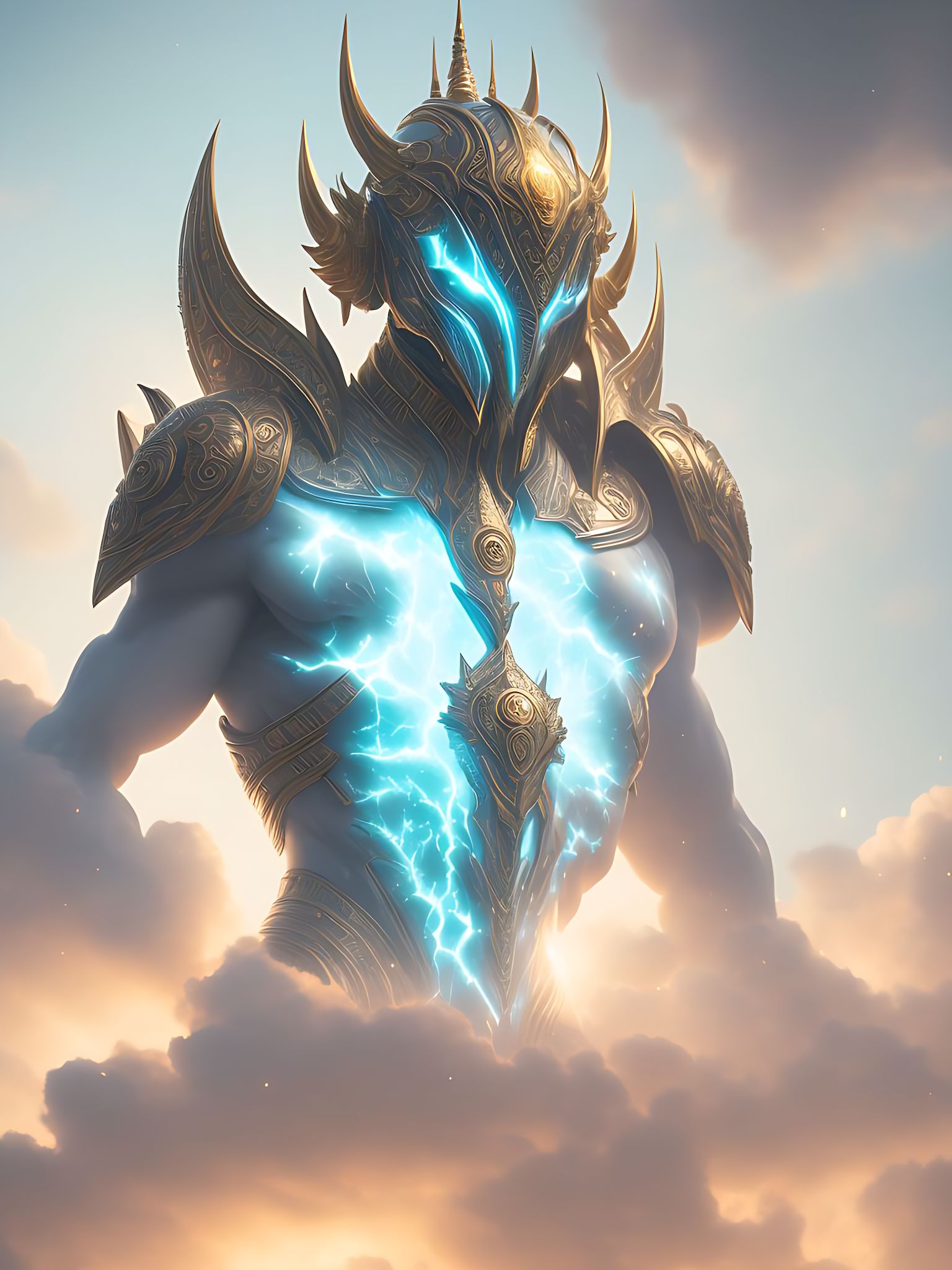 Osneysjc: An alien god with grey skin, with luminous tattoos all over ...