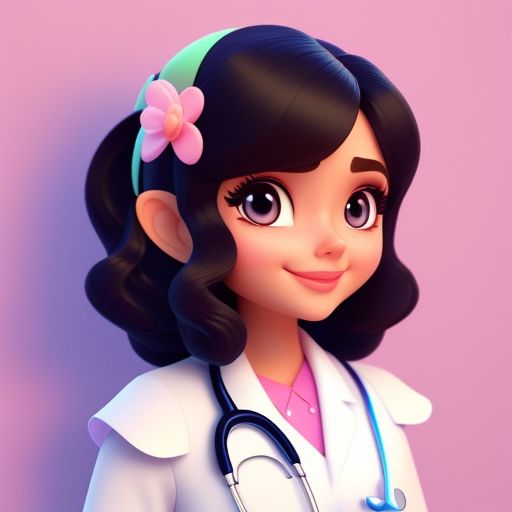 perky-finch388: Disney style 3d character doctor girl selfie smiling ...