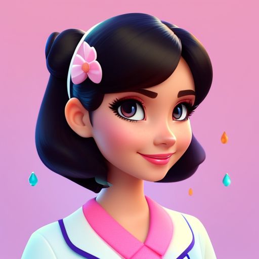 perky-finch388: Disney style 3d character doctor girl selfie smiling ...