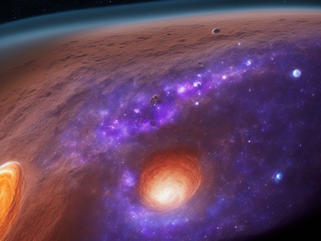wet-mongoose300: Purple and grey planets, nebula, Riop is the third ...