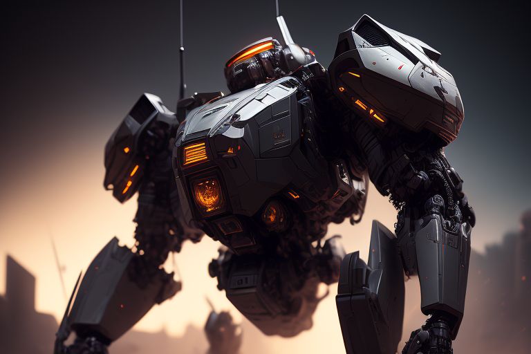 warped-zebra443: armored Mech - This 3D NFT character is a pilot of a ...