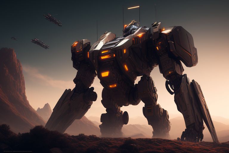 warped-zebra443: armored Mech - This 3D NFT character is a fully ...