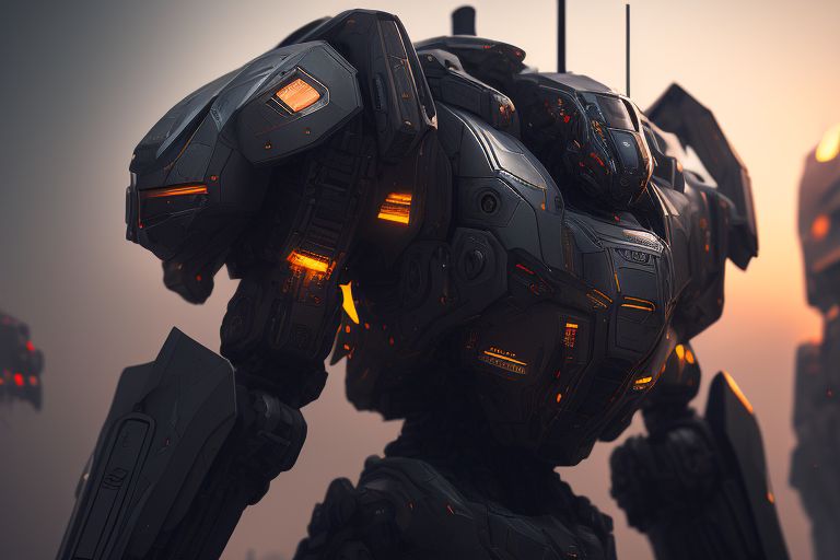warped-zebra443: armored Mech - This 3D NFT character is a fully ...
