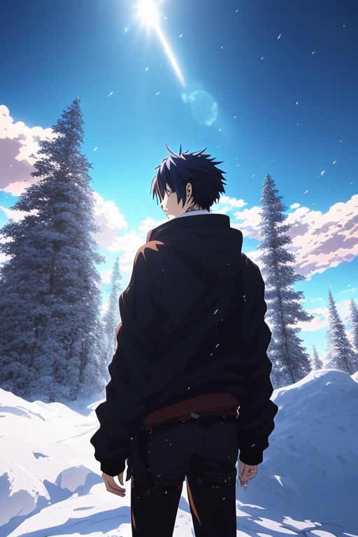 Anime Boy In Snow