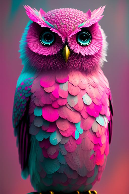 Pink Owl Wallpaper