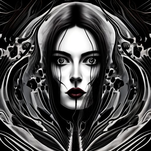 Half Good Half Evil Face Drawing