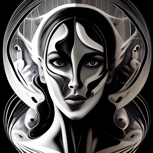 Half Good Half Evil Face Drawing