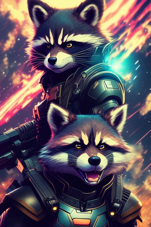 Rocket Raccoon Face Paint