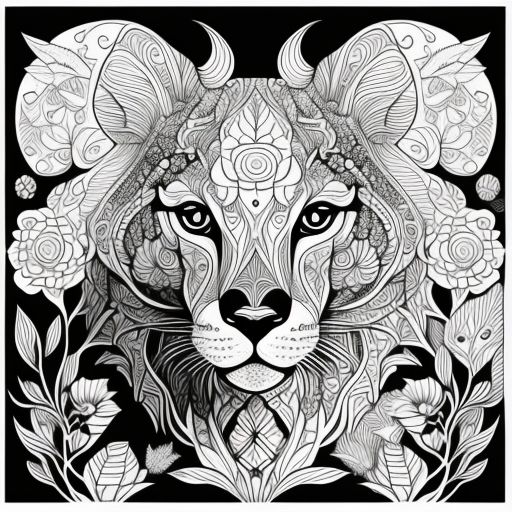 Abstract Animal Coloring Pages