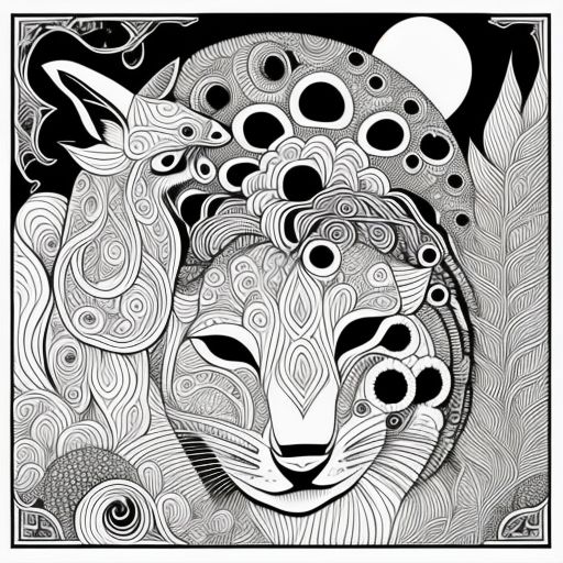 Abstract Animal Coloring Pages