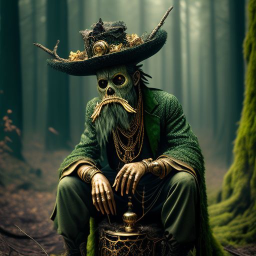 Mascotter: forrest creature, horror, dark, scary, man sitting on branch ...