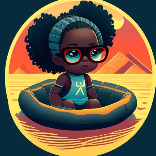 tense-gerbil780: black baby with hair braided, glasses on, sitting on a ...