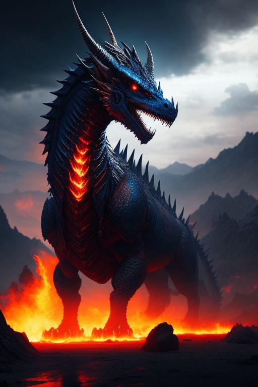 Dark Blue Dragons Wallpaper