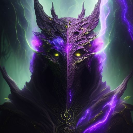 oil painting portrait of a druidic humanoid creature made of ethereal ...