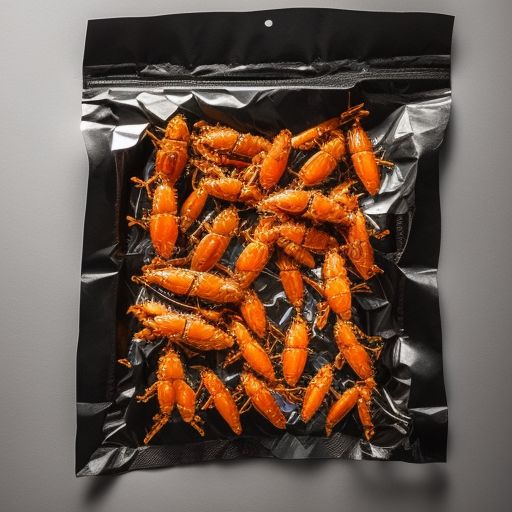 pungent-fly601: Packaged crispy fried insects in a black and orange ...