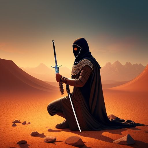 Kneeling Warrior With Sword
