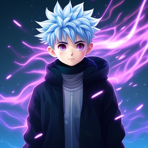 dirty-falcon794: /imagine Prompt: a wallpaper of killua from hunter x ...