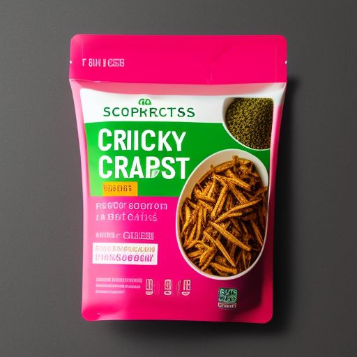 pungent-fly601: Packaging for crispy crickets with bright colors and ...