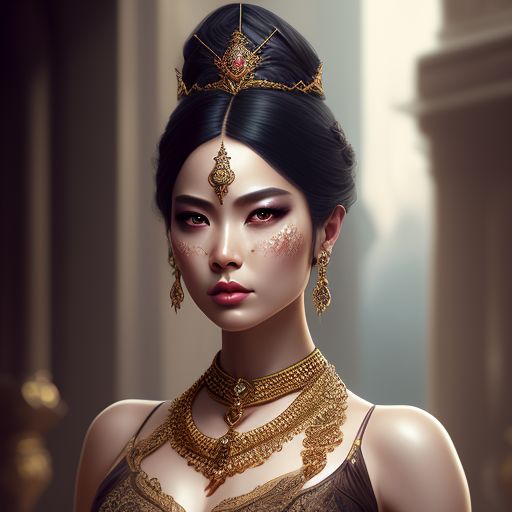 tidy-deer836: lushill style, A beautiful sorceress princess adorned in ...