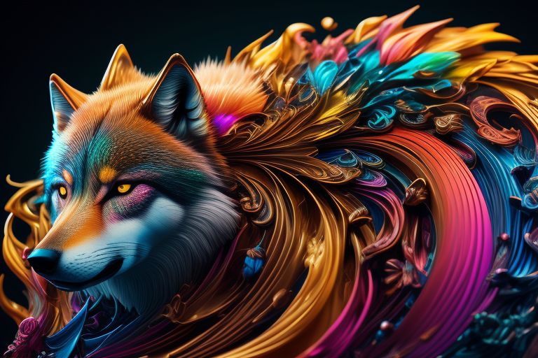 Colorful Wolf Wallpaper