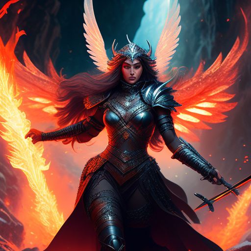 dry-narwhal382: Valkyrie nordic female with winged headpiece with curly ...