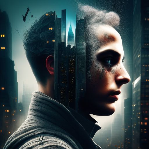 full-coyote435: In this double exposure artwork, the closeup side view ...