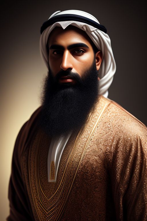 TheScarletSkies: Centered full body portrait of an Arabic man, looking ...