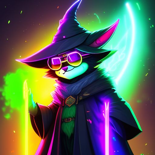 Ralsei: black fur Ralsei wizard goat green mage robe cinematic burst of ...