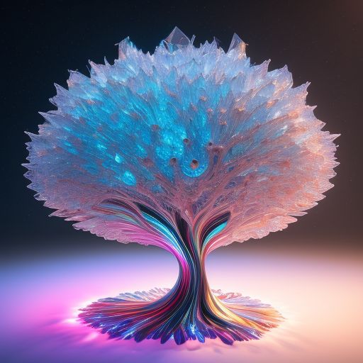 lazy-alpaca656: Thousands of stars surrounding a crystal tree, highly ...
