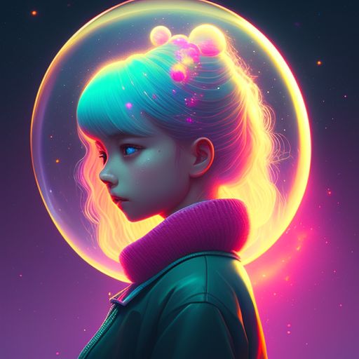 new-sparrow905: gorgeous cosmic cute girl with a planet in her neck ...