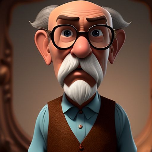 Grumpy Old Man Cartoon Face