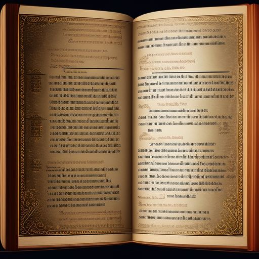 nifty-gerbil790: Draw the first page of the book of knowledge, showing ...