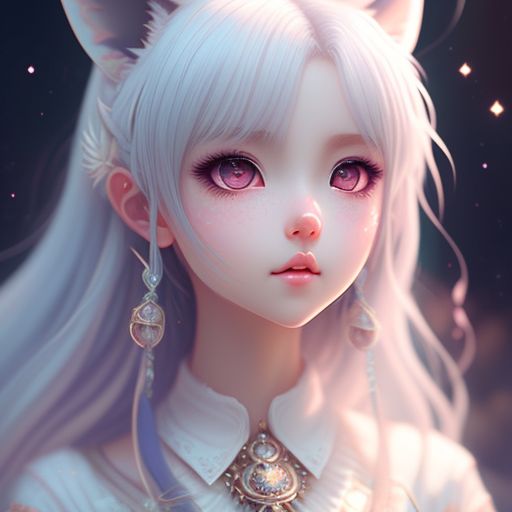 White Wolf Anime Girl