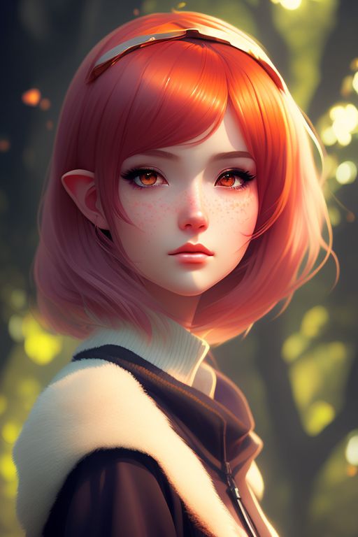 Enchantress: young adult elf woman, stunning, attractive, beautiful lighting, dawn forest, druid ...