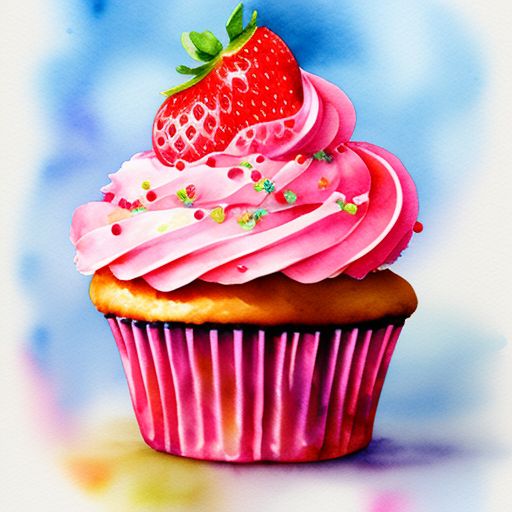 Strawberry Cupcake Clipart
