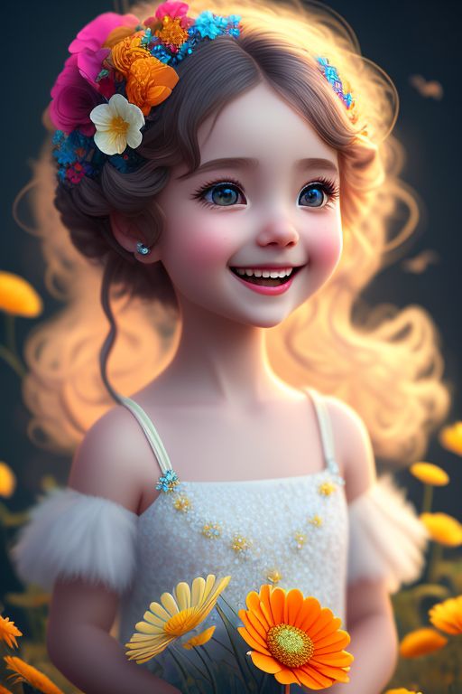 Flower Girl Cartoon Pic | Best Flower Site