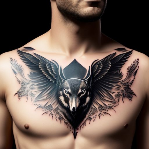 starry-snake790: tattoo design contour on the chest of the body, the ...