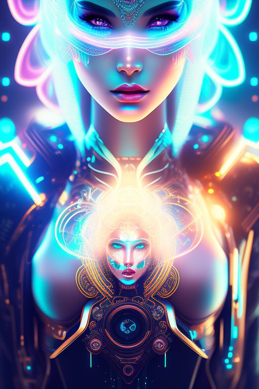 Cris: digital hologram goddess