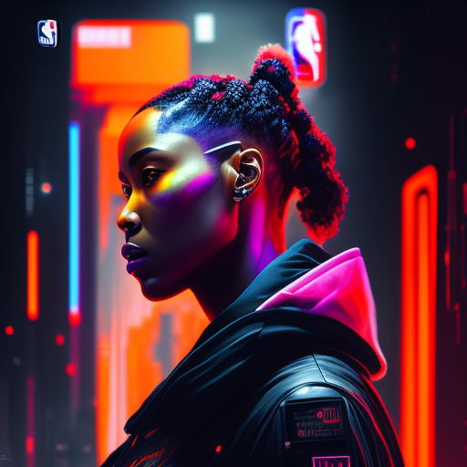 safe-mole915: nba player, neon, digital painting, art station ...